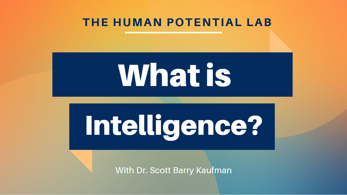 What is Intelligence? || The Human Potential Lab - Scott Barry Kaufman